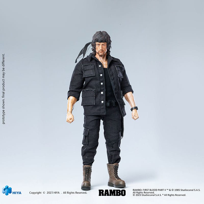 Hiya Toys Rambo First Blood II John Rambo Exquisite Super Series 1/12 ...