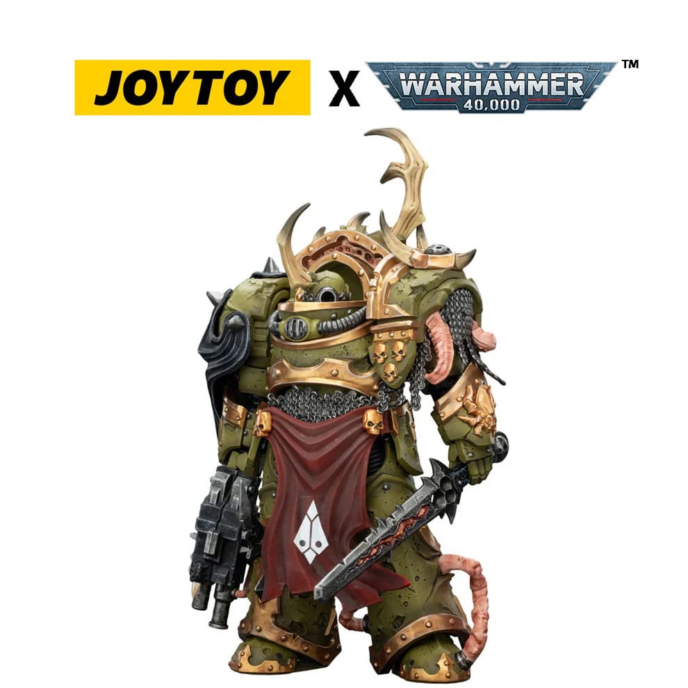 JOYTOY Death Guard Blightlord Terminator 3 with Combi-Bolter and Bubot ...