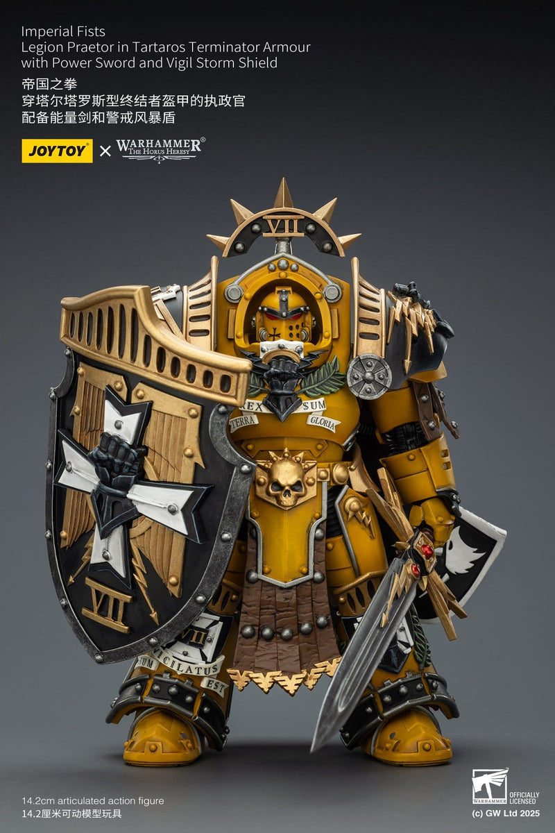 JOYTOY Imperial Fists Legion Praetor in Tartaros Terminator Armour wit ...