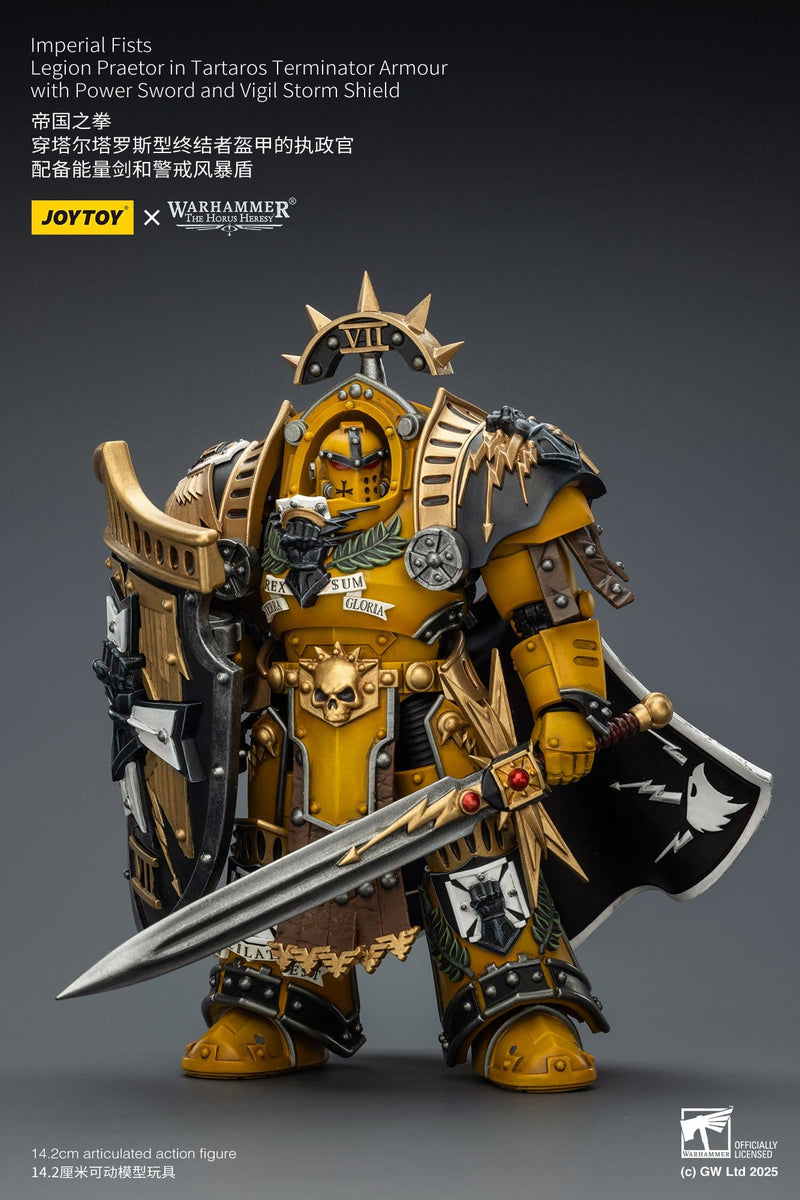 JOYTOY Imperial Fists Legion Praetor in Tartaros Terminator Armour wit ...