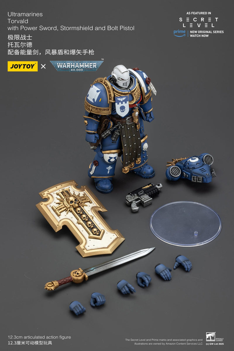 JOYTOY Ultramarines Torvald with Power Sword, Stormshield and Bolt Pis ...