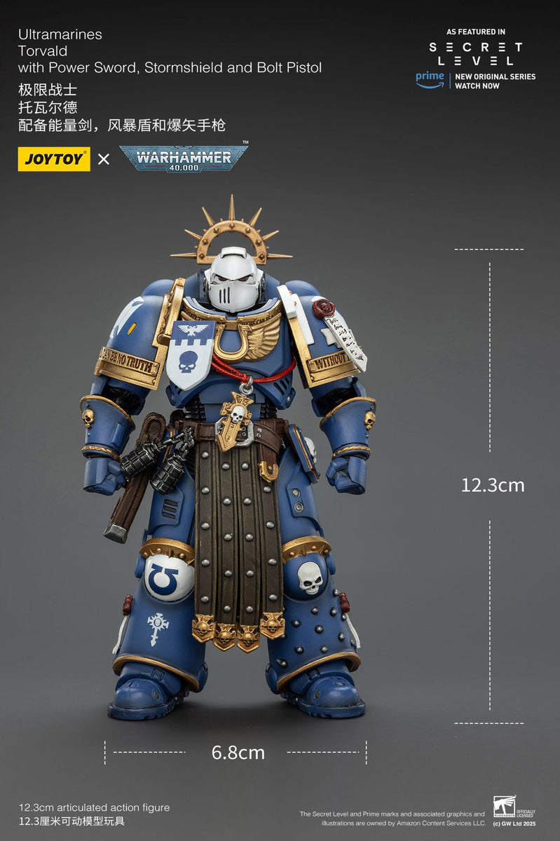 JOYTOY Ultramarines Torvald with Power Sword, Stormshield and Bolt Pis ...