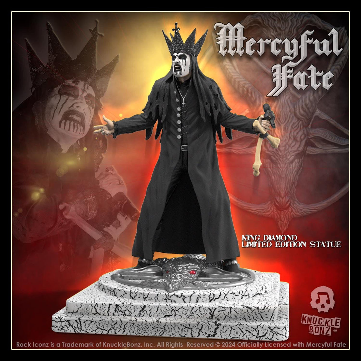 Knucklebonz Mercyful Fate Rock Iconz King Diamond III (Black Version ...