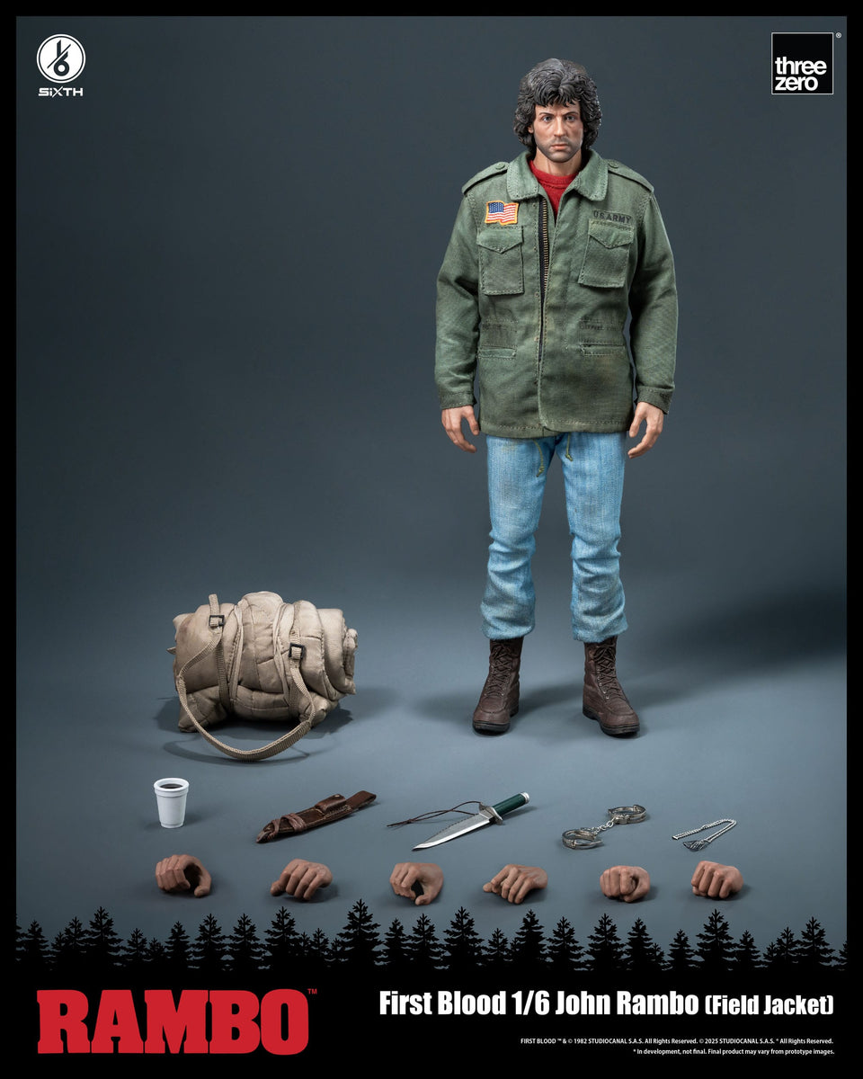 Threezero Rambo: First Blood John Rambo (Field Jacket) Action Figure ...