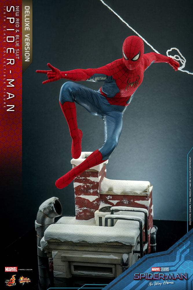 Hot Toys Spider-Man (New Red and Blue Suit) Deluxe Version - No Way Ho ...