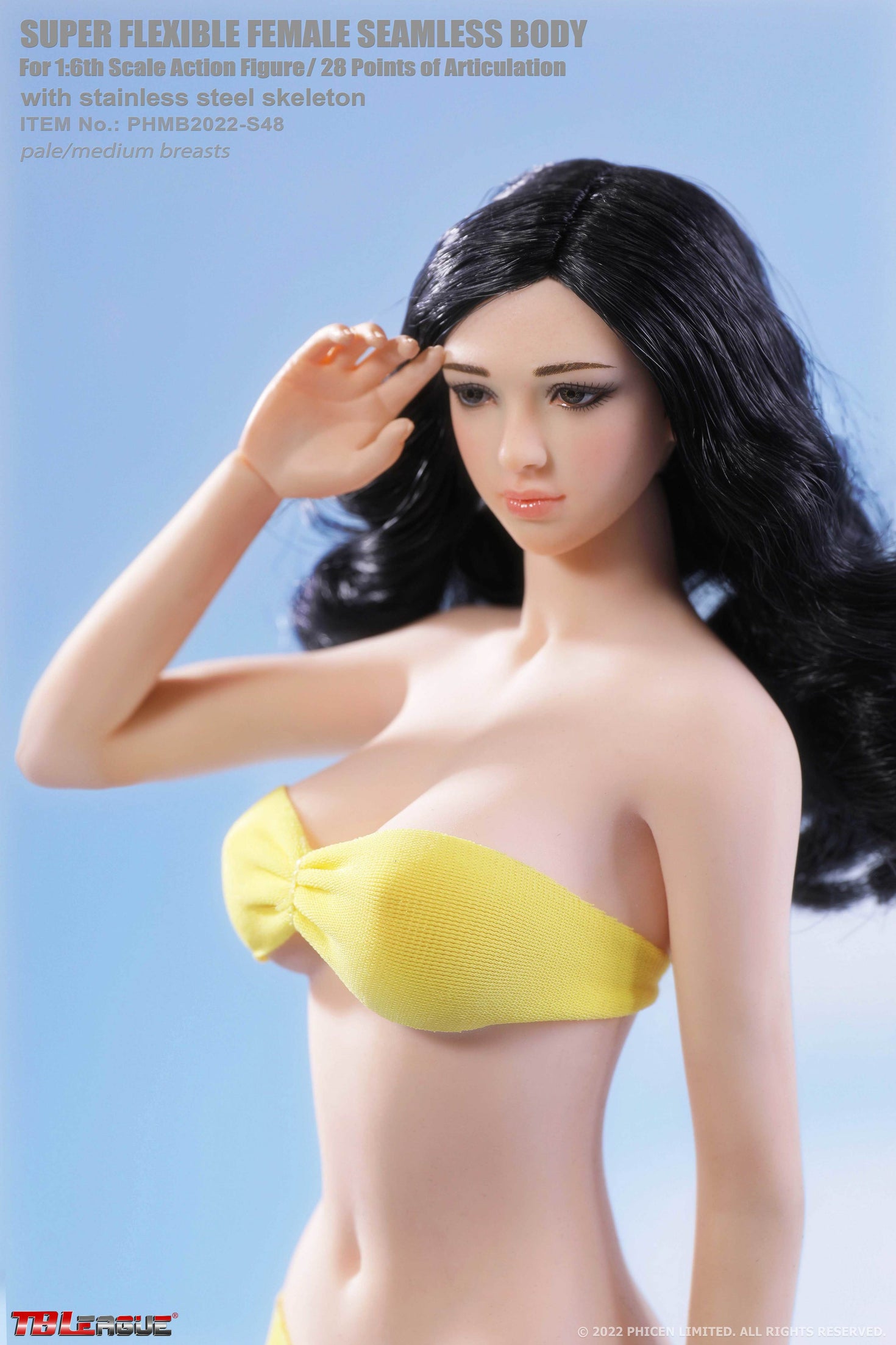 Phicen Tbleague S48 Pale Medium Bust Female Seamless 1 6 Action Figur